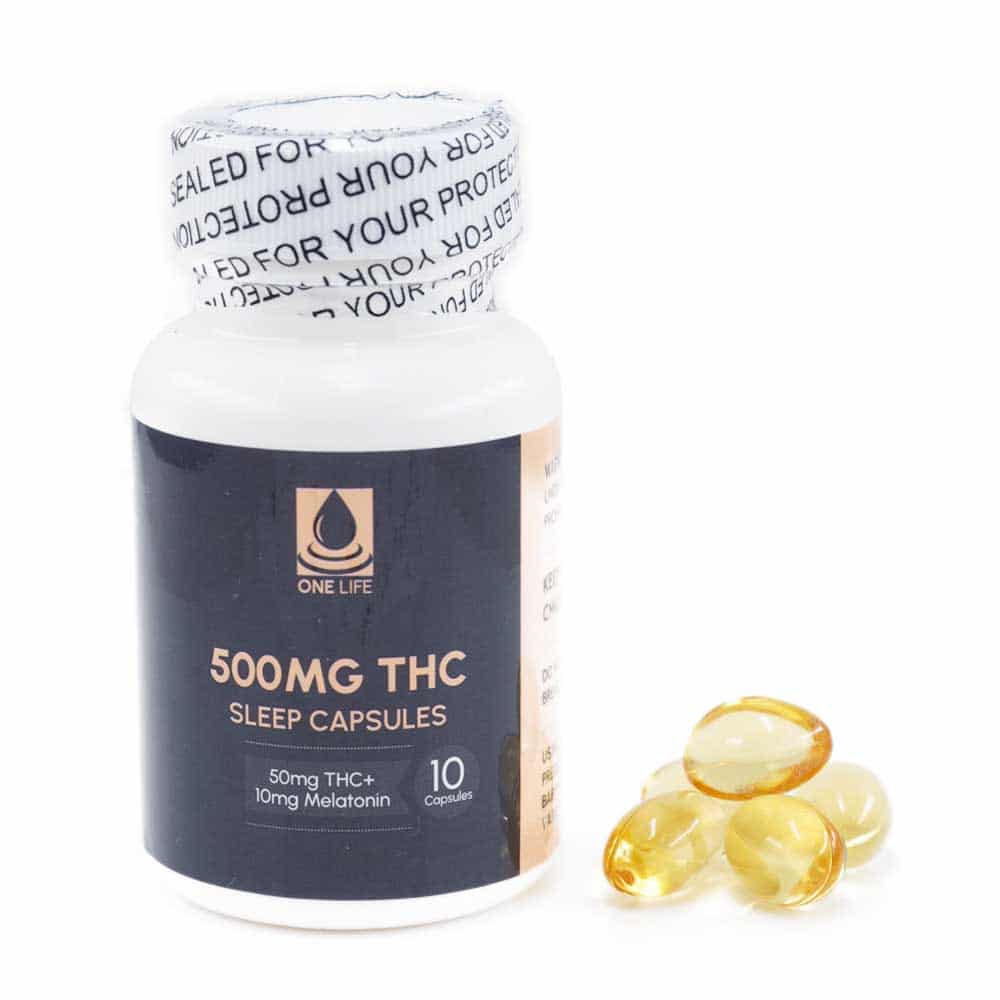 One Life Soft Gel Capsules – Sleep Capsules – 50mg THC (Indica) + 10mg ...